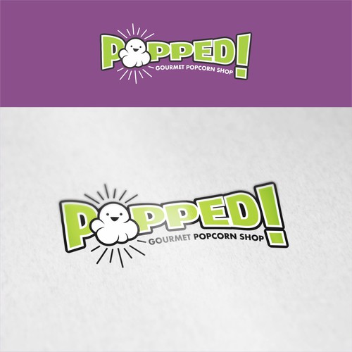 POPPED! a gourmet popcorn store logo. | Logo design contest