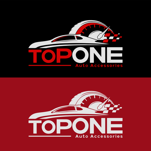 A power packed performance logo for Top One Auto Accessories | Logo ...