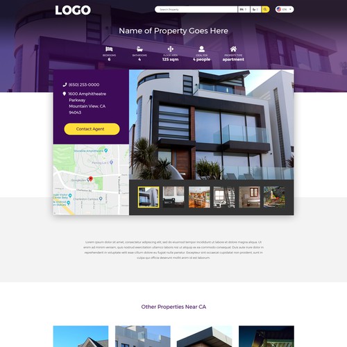 Designs | Real Estate Property Page Design | Landing page design contest