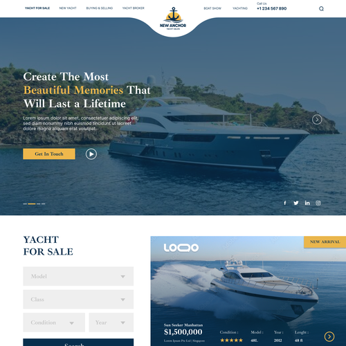 Designs | 🛥️ 👙🚤 Awesome boat / yacht brokerage firm changing the ...