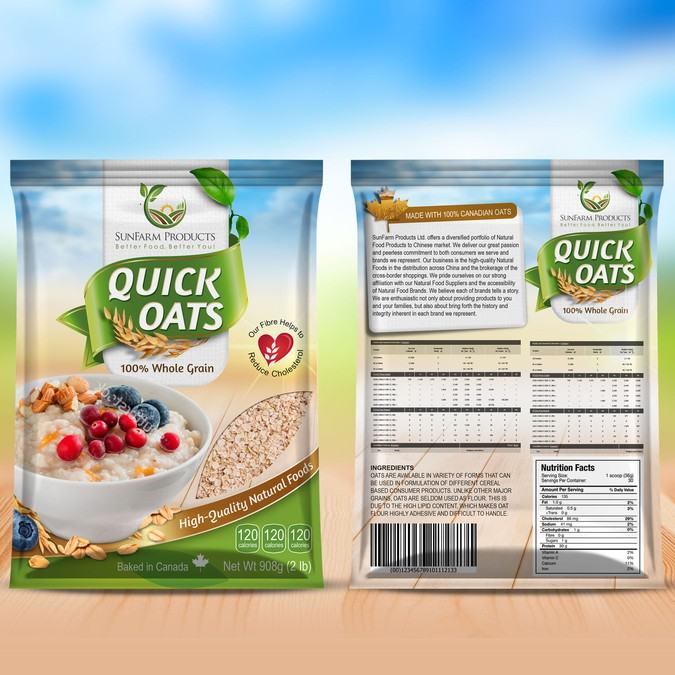 Create a package for our new product-quick oats | Product packaging contest