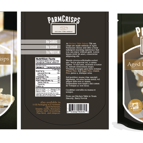 Designs | Create packaging for challenging awesome Parmesan Crisps ...
