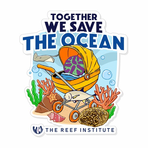 Designs | Sticker Design: Together We Save the Ocean | Sticker contest