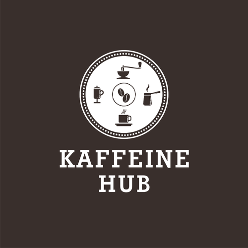 Design an attractive logo for Kaffeine Hub Speciality Coffee Shop ...