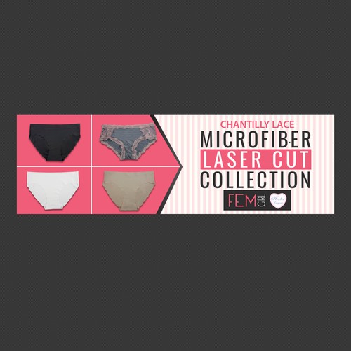Design clean web banner for lingerie manufacturer website | Banner ad ...