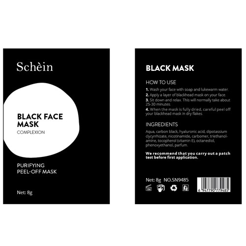 Luxury blackhead cosmetics packets with additional work for the winner ...