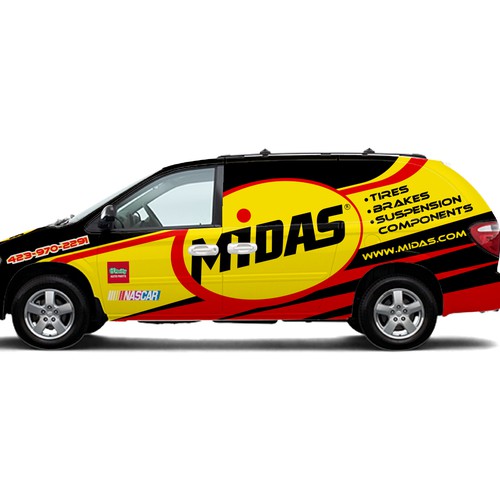 Midas Shop Van and Courtesy Shuttle | Car, truck or van wrap contest
