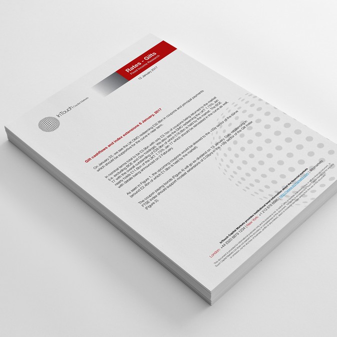 Research report design - simple & clear header & footer | Stationery ...