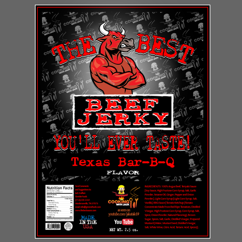need label design for "The Best Beef Jerky You'll Ever Taste ...
