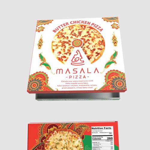 Designs | Masala Pizza Frozen Box - Indian Pizza | Product packaging ...