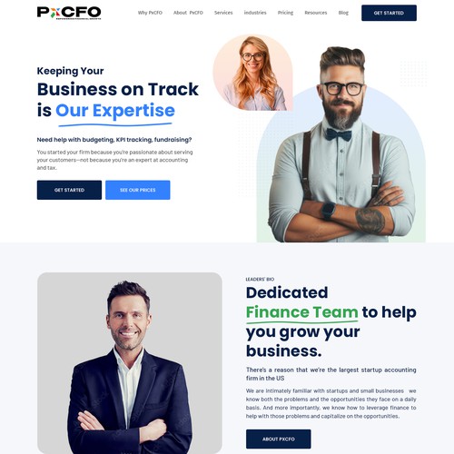 Designs | Fractional CFO website to appeal to established businesses ...