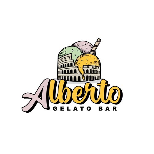 Designs | We need a creative interesting logo for gelato bar "Alberto ...