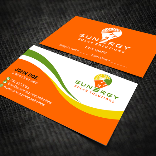 Create a Professional and Eye Catching Business Card for a New Solar ...