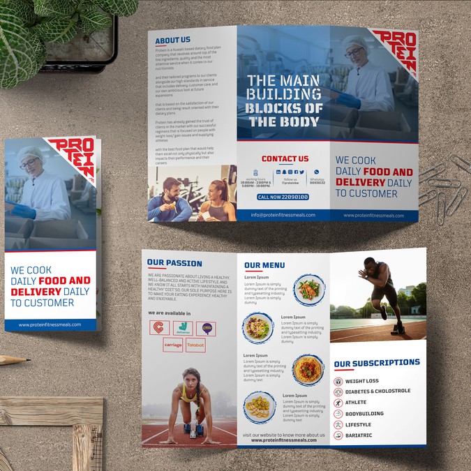 Protein company (trifold flyer brochure) | Postcard, flyer or print contest