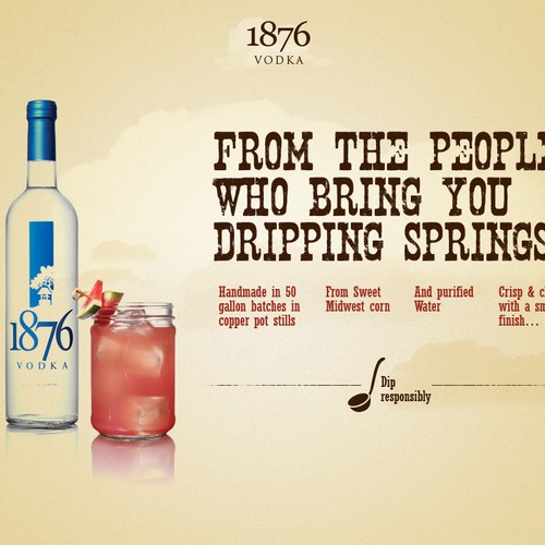 1876 Vodka Website Homepage design | Web page design contest