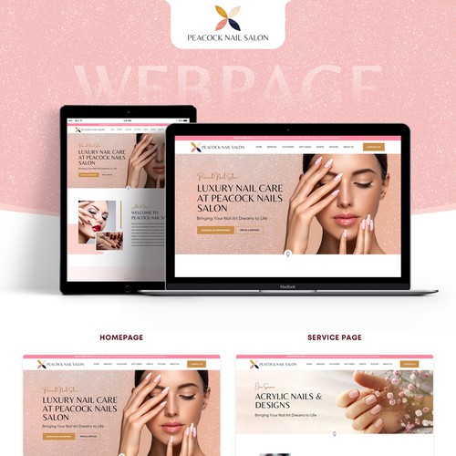 Designs | Peacock Nail Salon Website Redesign: Creating an Inclusive ...