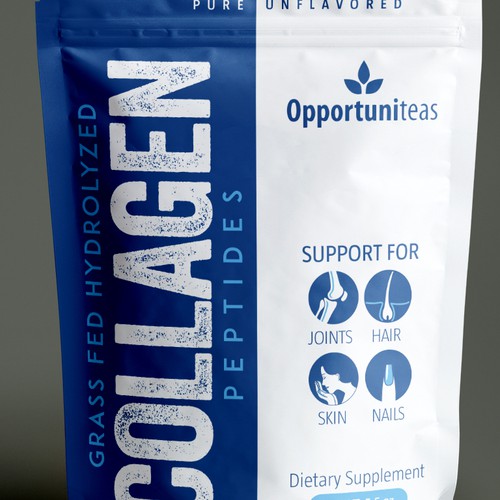 Design collagen supplement pouch packaging | Product packaging contest