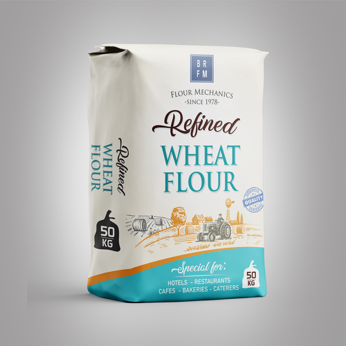 Designs | Packaging Design for wheat flour sack of 50kg | Product ...