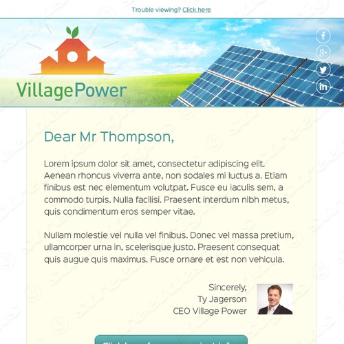 Designs | Village Power Email/Newsletter Template | Email contest