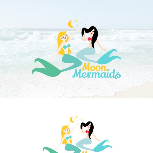 Create a beautiful bold colorful mermaid logo for our beauty line ...