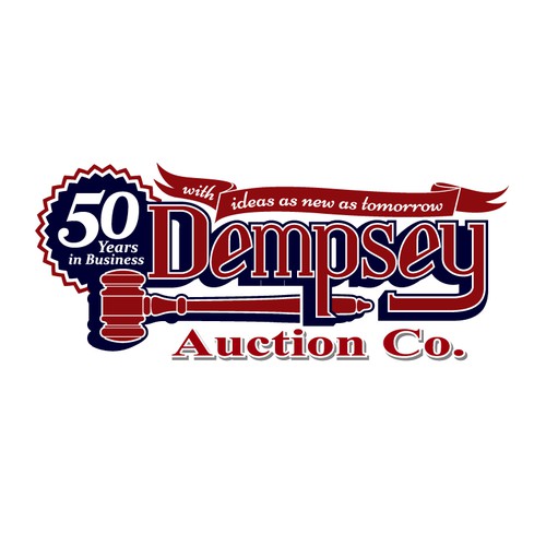 Dempsey Auction Co - 50 years in business | Logo design contest