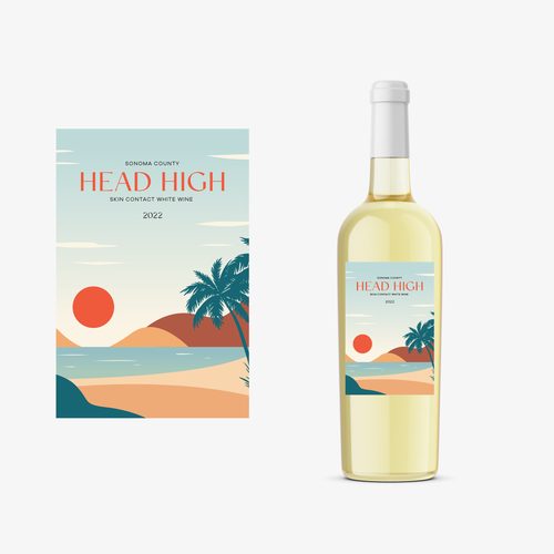 Designs | Sonoma County Wine Label - Coastal - Summertime | Product ...