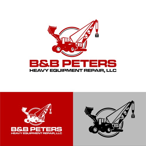 Create a hard working, heavy iron logo for B&B Peters Heavy Equipment ...