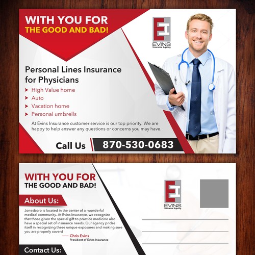Create an eye popping postcard to attract high net worth physicians to ...