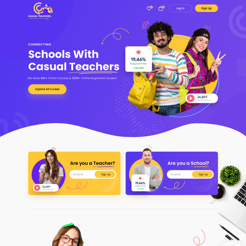 Designs | Quick cash - Simple one page Education site design | Landing ...