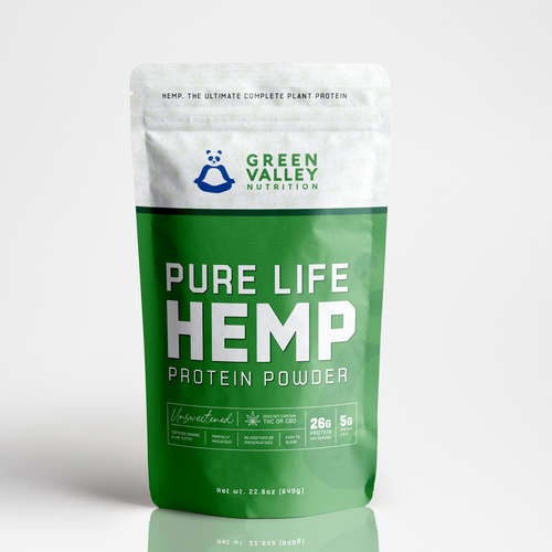 Designs | Design a bag for hemp protein powder sold on Amazon | Product ...