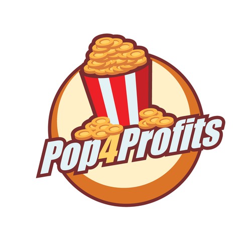 Designs | "Pop4Profits" Logo Design - Clusters Popcorn Fundraising ...