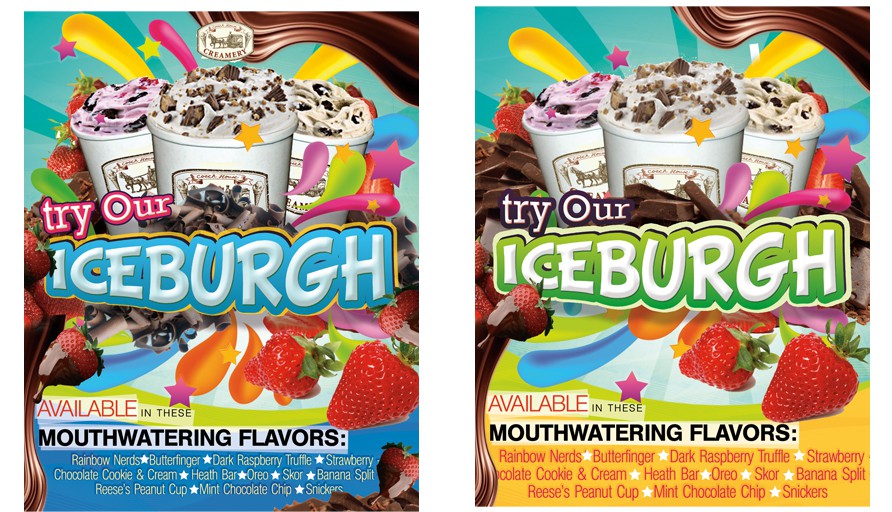 ICEBURGH Ice Cream Treat for Coach House Creamery | Postcard, flyer or ...