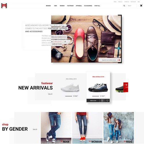 Design a Footwear Website that is different/better than the rest. | Web ...