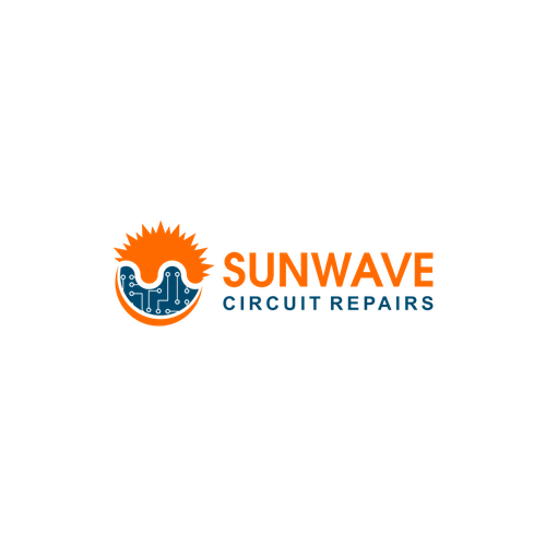 Create an electric, sunny illustration for Sunwave Circuit Repairs ...