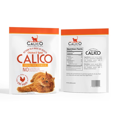 CALICO need a design for dry cat food bag (2kg) | Product packaging contest