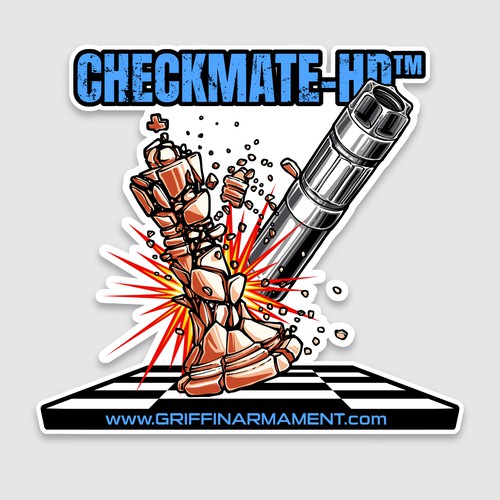 Designs | Chessboard Sticker with Silencers | Sticker contest