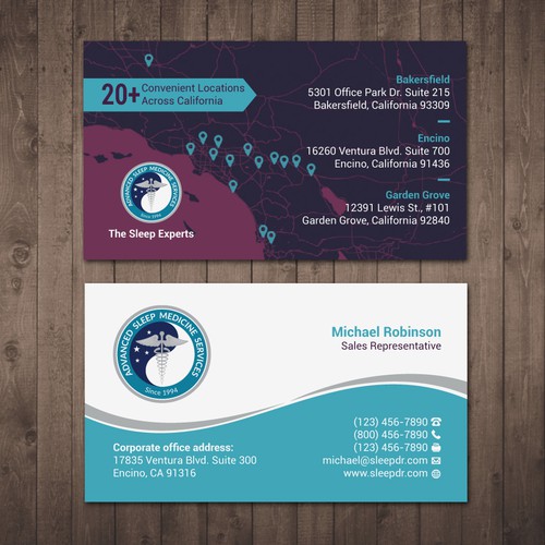 Design business cards for healthcare sales team incorporating our new ...