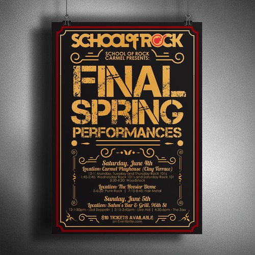 School of Rock Spring Concert Poster | Poster contest