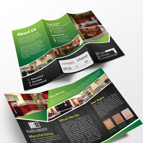 Design custom brochure for Custom Cabinet and Countertop, family-owned ...
