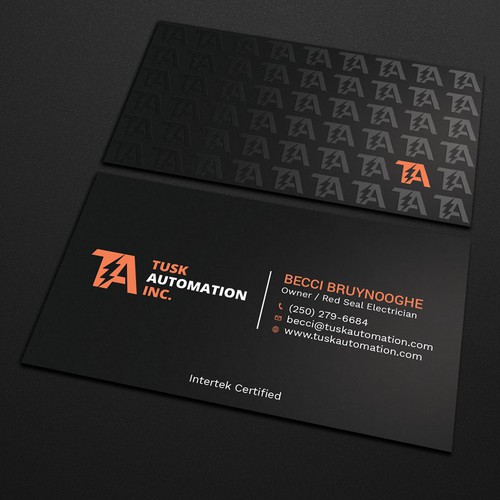 Sleek Business Card Design for Electrical Control Panel Manufacturing ...