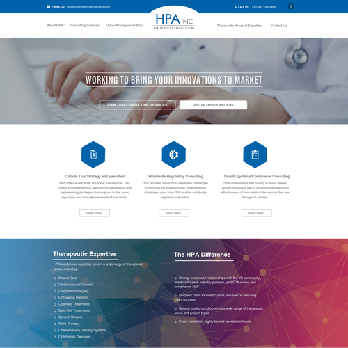 HPA, Inc. | Web page design contest