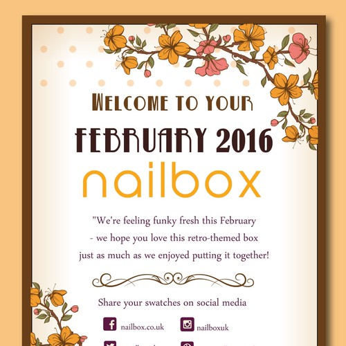 Create an A6 flyer for a monthly subscription box in the beauty niche ...