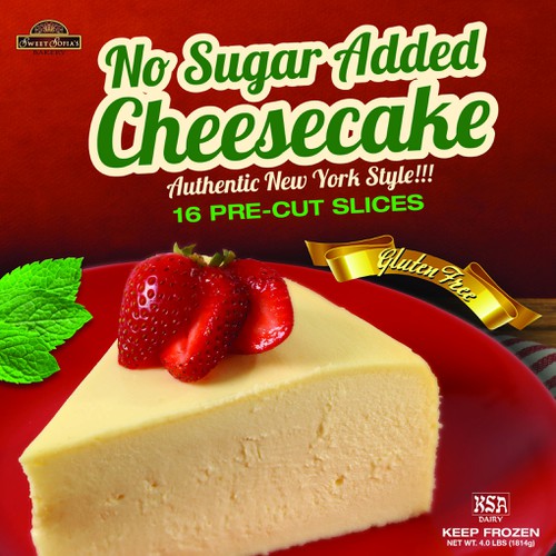 Gourmet Cheesecake Package Design (No Sugar Added) | Product packaging ...