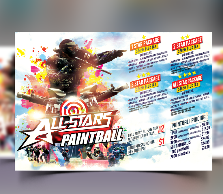 Digital Flyer for paintball field | Postcard, flyer or print contest