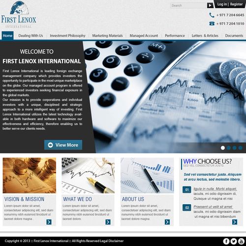 Help First Lenox International with a new website design | Web page ...