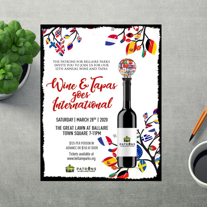 Wine and Tapas 2020 Invitation Design | Postcard, flyer or print contest