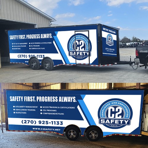 Designs | FULL Trailer Wrap - Construction Safety Company | Car, truck ...