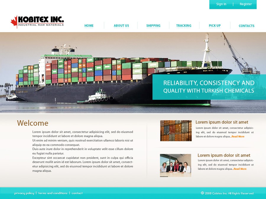 Chemical Company Website Redesign | Web page design contest