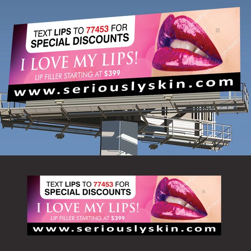Lip filler Billboard for Medical Spa | Signage contest