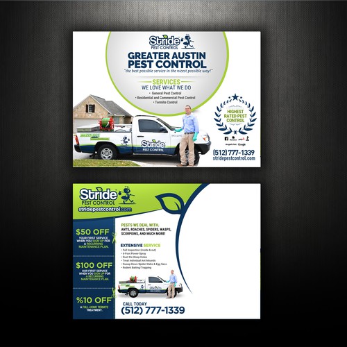 Create a clean & compelling mailer for a pest control company ...